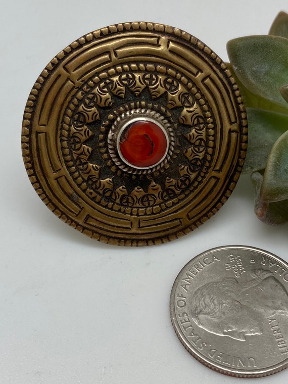 Tibetan ring sterling silver and copper handcrafted sets | Etsy