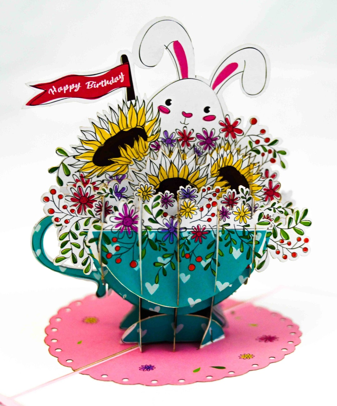 Wishes Bloom With Love 3D Pop up Greeting Card. - Etsy