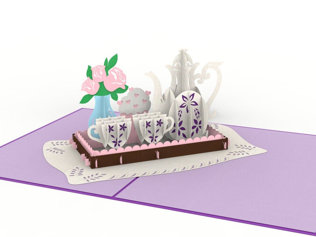 Tea Pot Pop up Greeting Card - Etsy