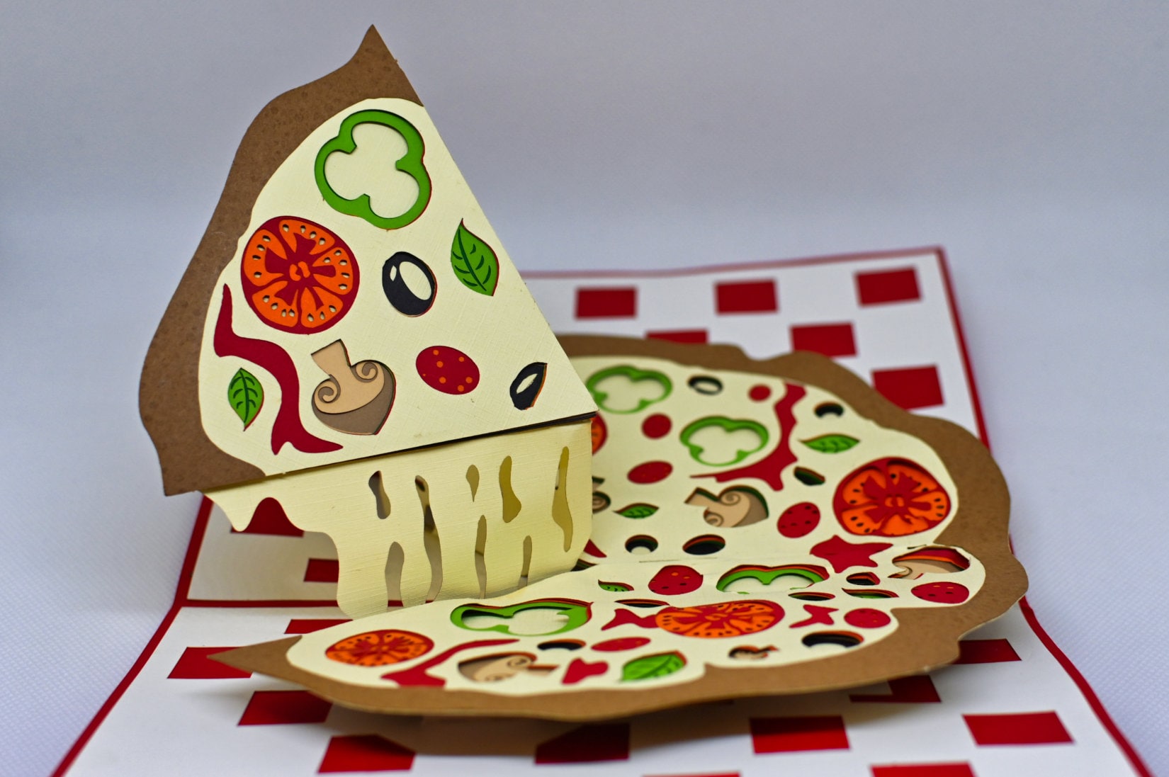 Pizza Pop up Greeting Card - Etsy
