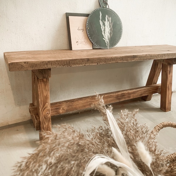 Country Wood Bench - Etsy