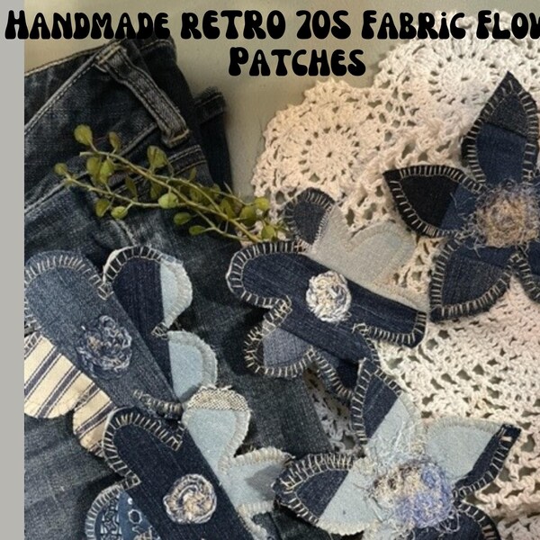 Denim Flower - Etsy