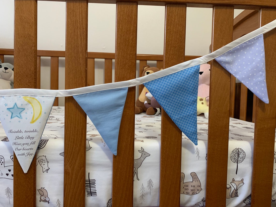 Little Boys Pastel Blue Flag Banner Baby Boy Flag Garland - Etsy