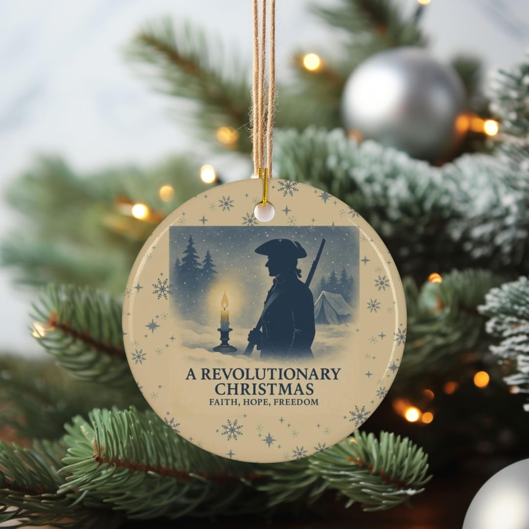 Revolutionary Christmas Ornament Double-sided Patriotic Colonial ...
