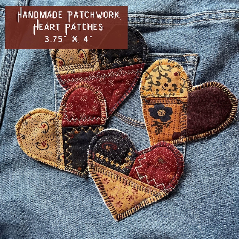 Heart Patches - Etsy