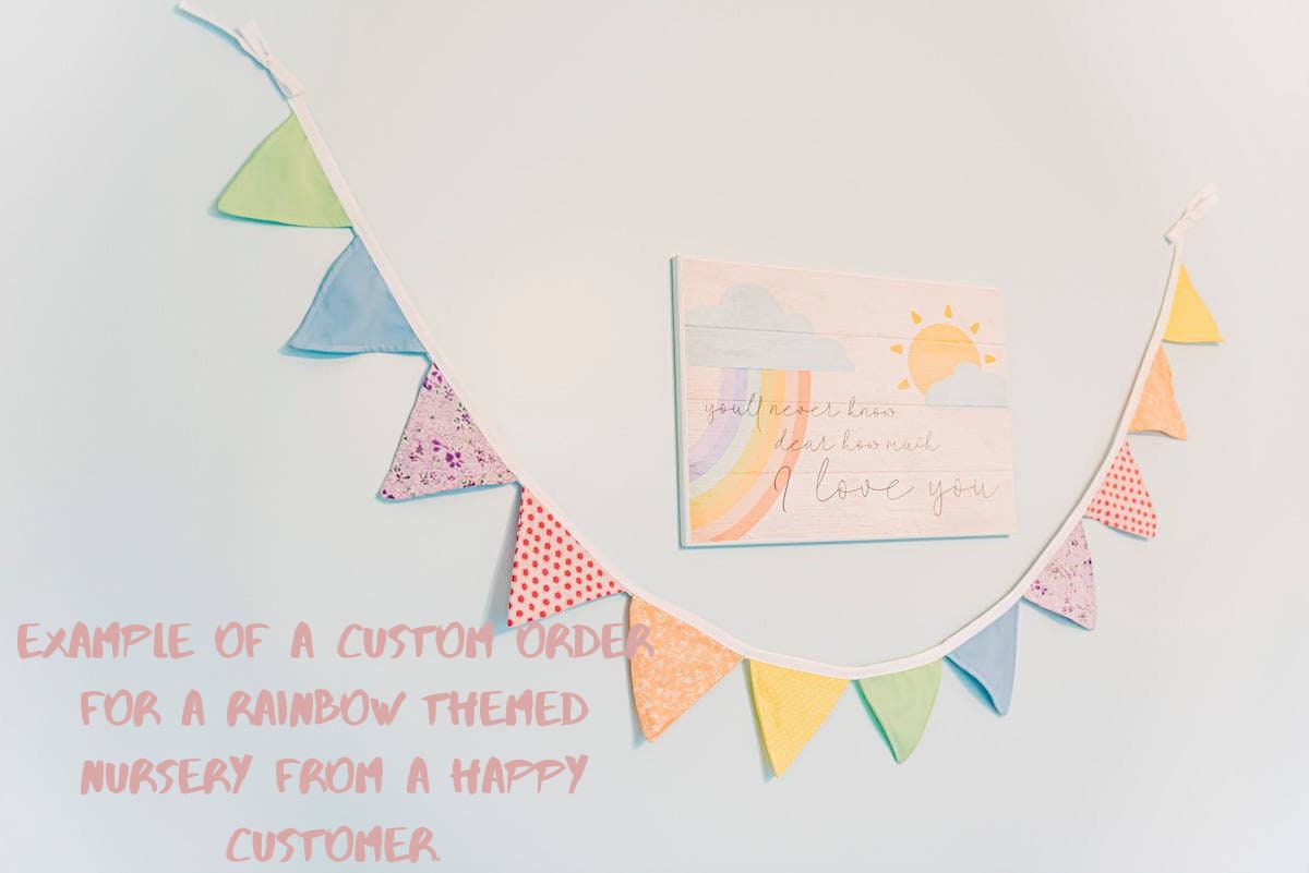 Pastel Rainbow Colors Bunting Flag Banner Pennant Flag - Etsy