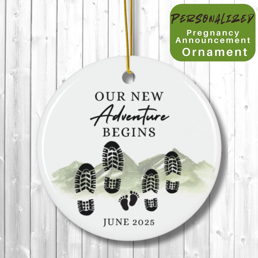 Personalized Pregnancy Announcement Ornament Holiday Pregnancy Reveal ...