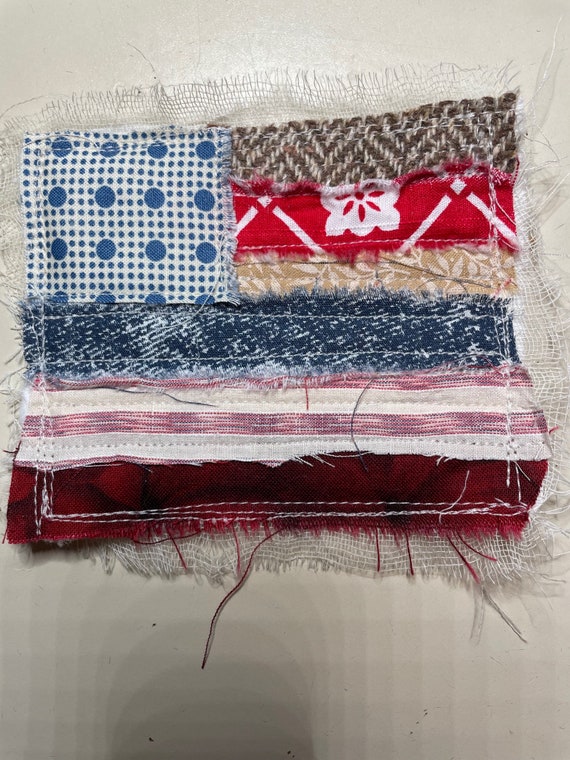 Boho Rustic American Flag Patchwork Patch Flag Cotton - Etsy