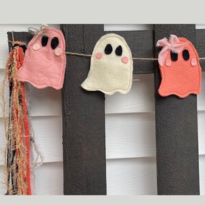 Boho Whimsical Ghost Garland, Cute Ghost Banner, Halloween Ghost Decor ...