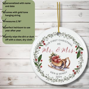 Couples First Christmas Together Ornament, First Christmas Together ...