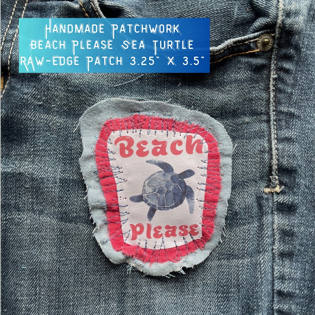 BOHO Beach Please Patch Boho Hippie Summer Sea Turtle Patch Handmade ...