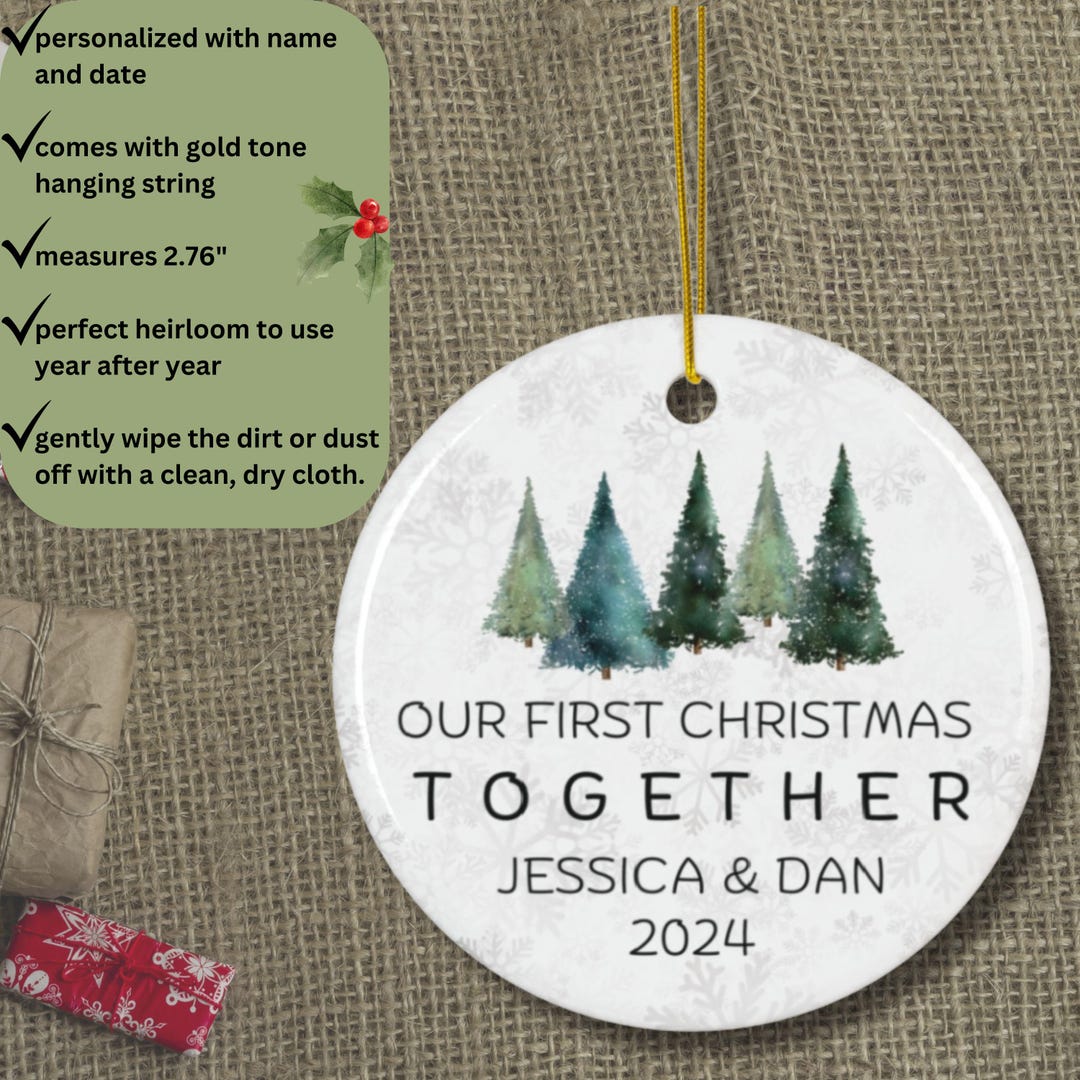 First Christmas Together Ornament Personalized Couples Ornament Custom ...
