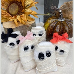 Boho Whimsical Mummies Bowl Filler, Cute Wrapped Mummies, Halloween ...