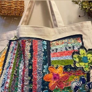 Boho Patchwork Tote Bag Hippie Patchwork Large Tote Bag Festival Unique ...