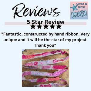 46 Handmade Patchwork Scrappy Bandana Ribbon Repurposed Upcycled Ribbon ...