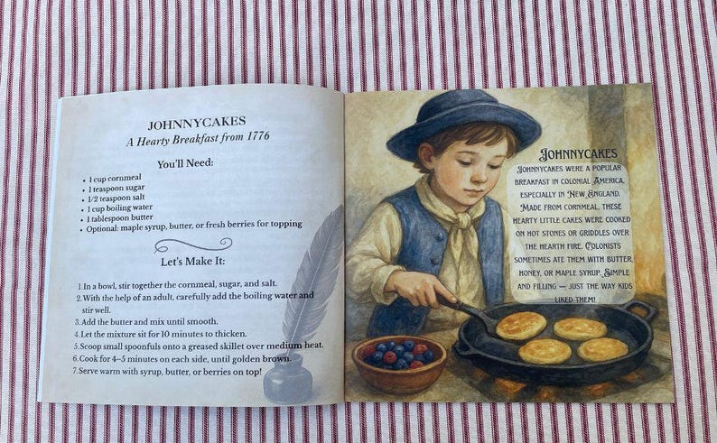 Colonial Recipes for Kids Book, Fun Early American Recipes Stories and ...