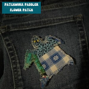 Sea Turtle Patchwork Patch, Blue Green Boho Whimsical Sea Turtles Patch ...