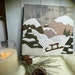 Winter Snow Scene Fabric Wall Art, Mixed Media Whimsical Winter ...