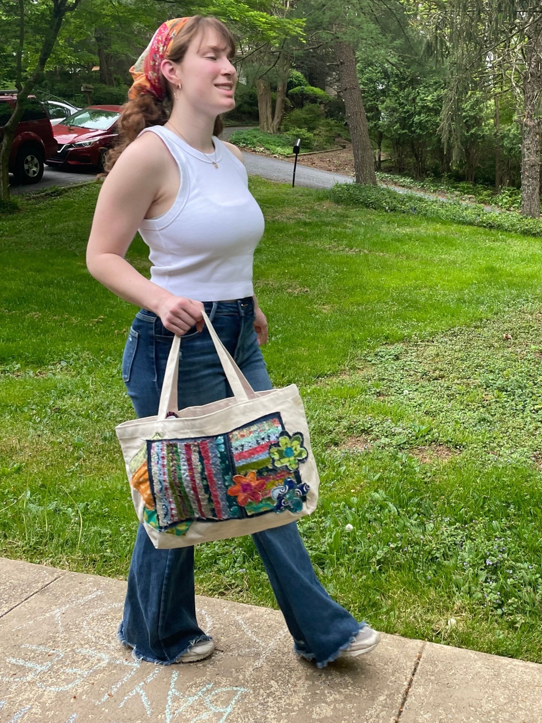 Boho Patchwork Tote Bag Hippie Patchwork Large Tote Bag Festival Unique ...