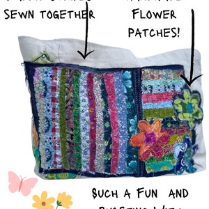 Boho Patchwork Tote Bag Hippie Patchwork Large Tote Bag Festival Unique Cotton Colorful ...