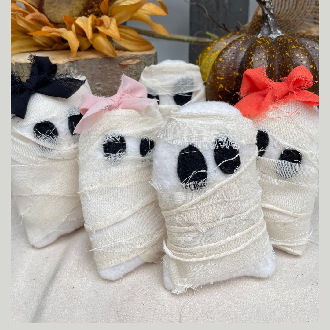 Boho Whimsical Mummies Bowl Filler, Cute Wrapped Mummies, Halloween ...