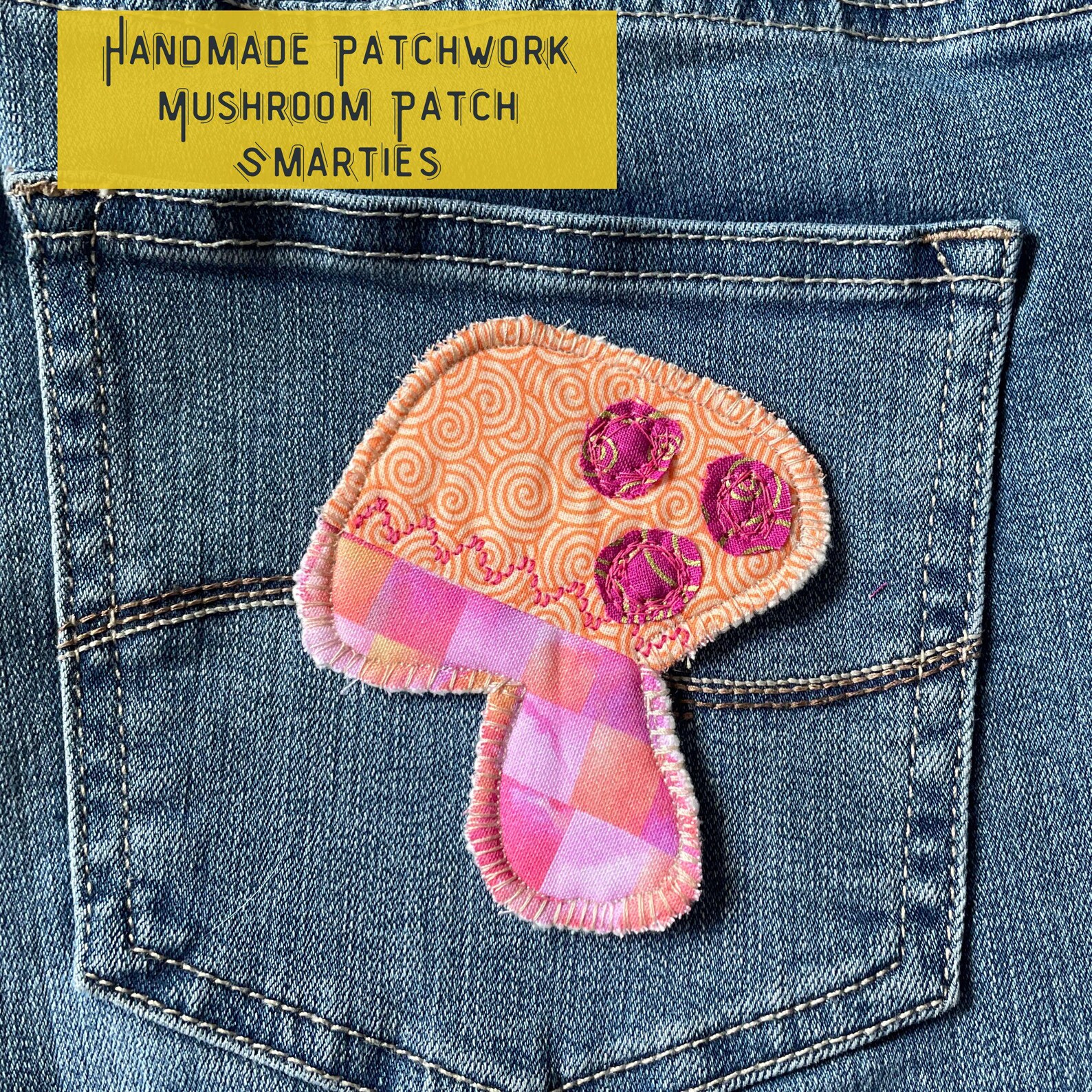 Woodland MUSHROOM PATCH Handmade Patchwork Whimsical Cottagecore ...