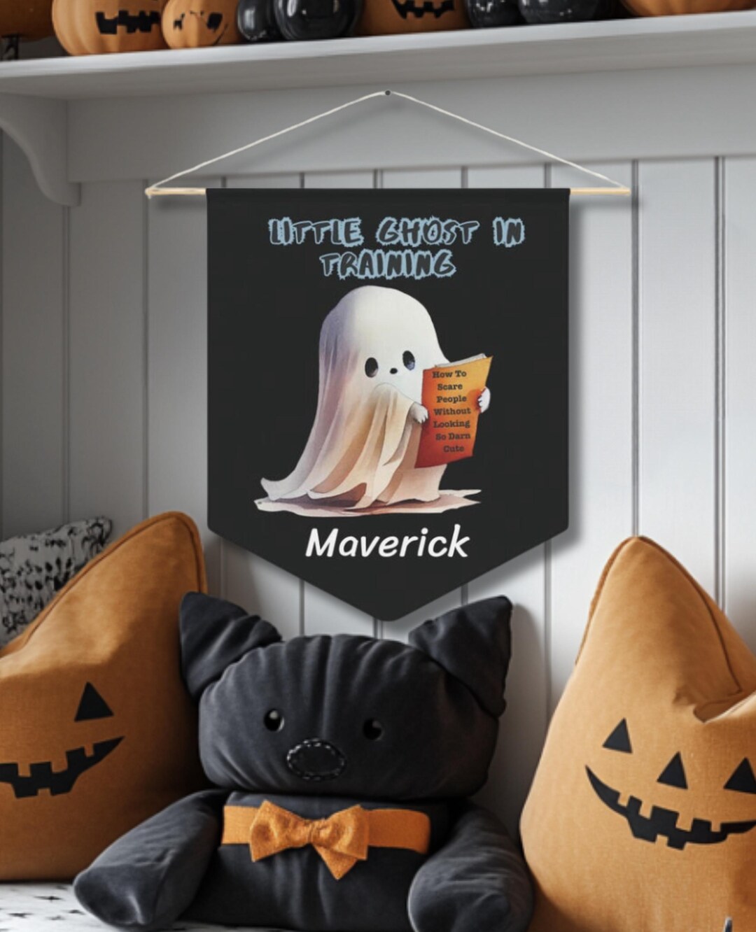 Personalized Ghost Nursery Wall Decor Ghost Baby Banner Halloween ...