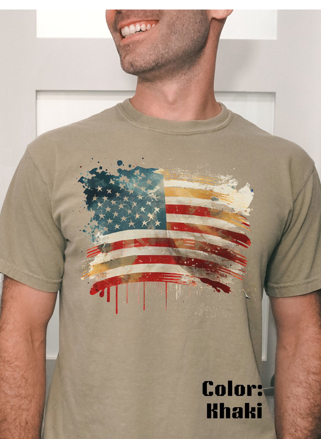 Vintage Distressed American Flag Shirt Independence Day T-shirt USA ...