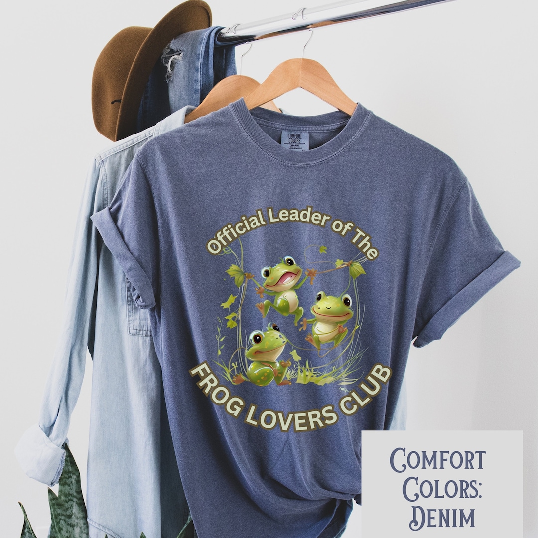 Cute Frog T-shirt, Official Leader of the FROG LOVERS CLUB Shirt, Frog ...