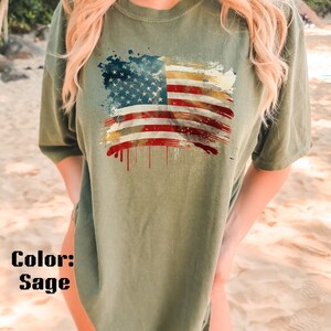 Vintage Distressed American Flag Shirt Independence Day T-shirt USA ...