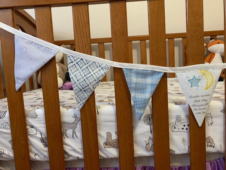 Little Boys Pastel Blue Flag Banner Baby Boy Flag Garland - Etsy