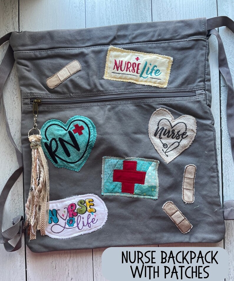 Handmade NURSE Heart Patch Nurse Gift Simplistic Rustic Heart NURSE ...