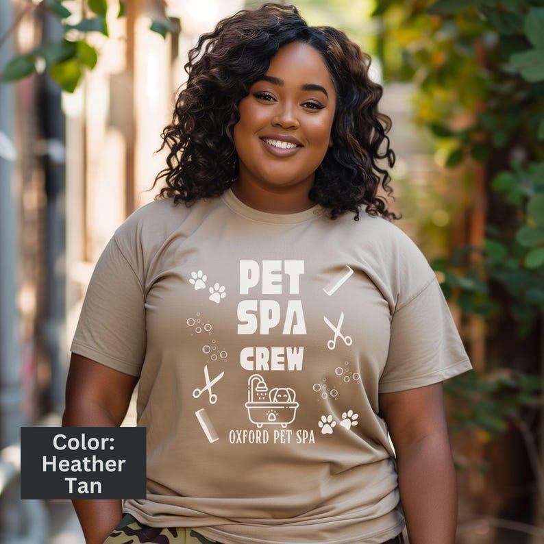 Custom Pet Spa Crew Dog Groomer T-shirt Funny Pet Spa Uniform Shirt for ...