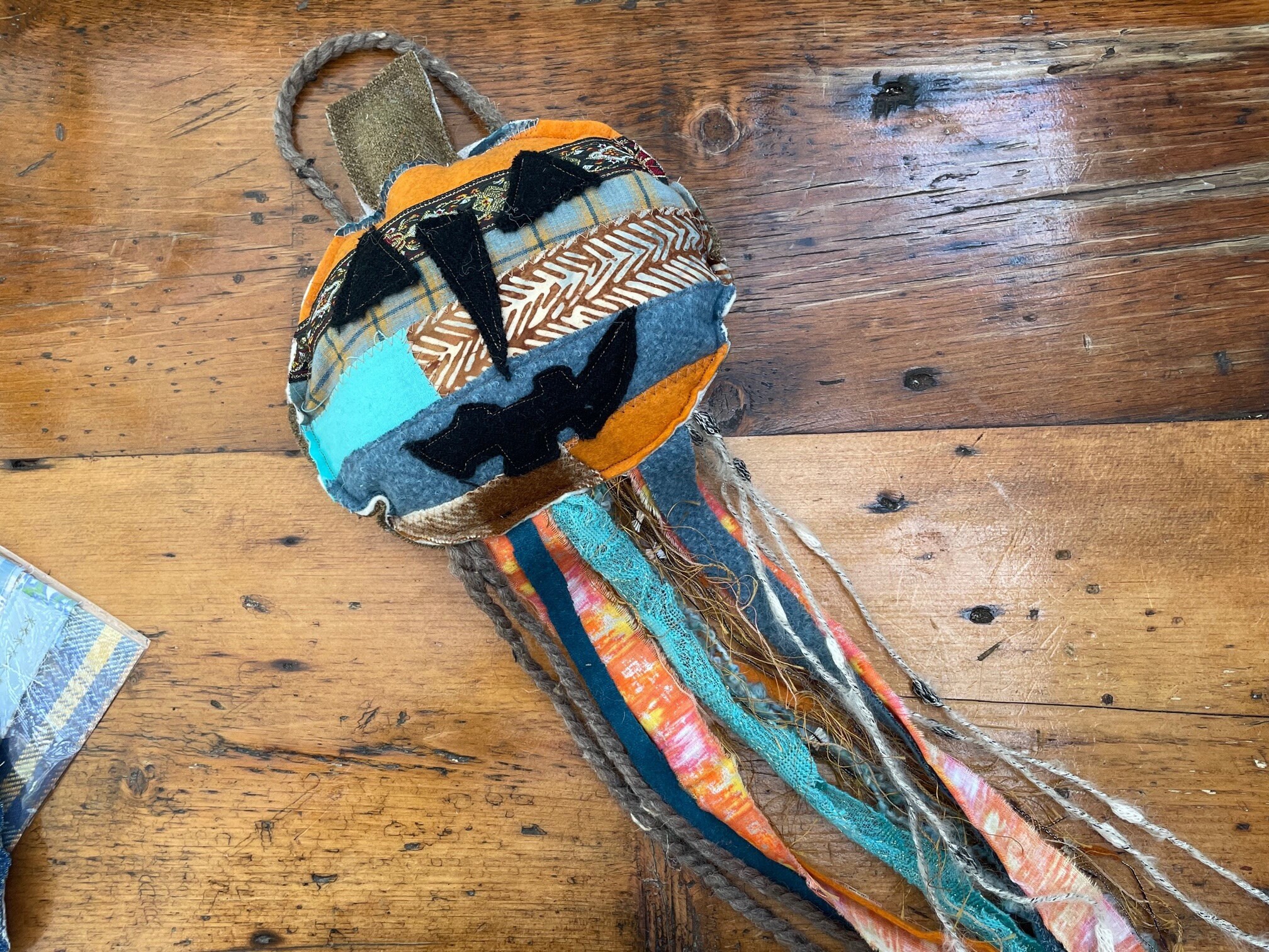 Boho Halloween Patchwork Pumpkin Wall Hanging Jack-o-lantern - Etsy