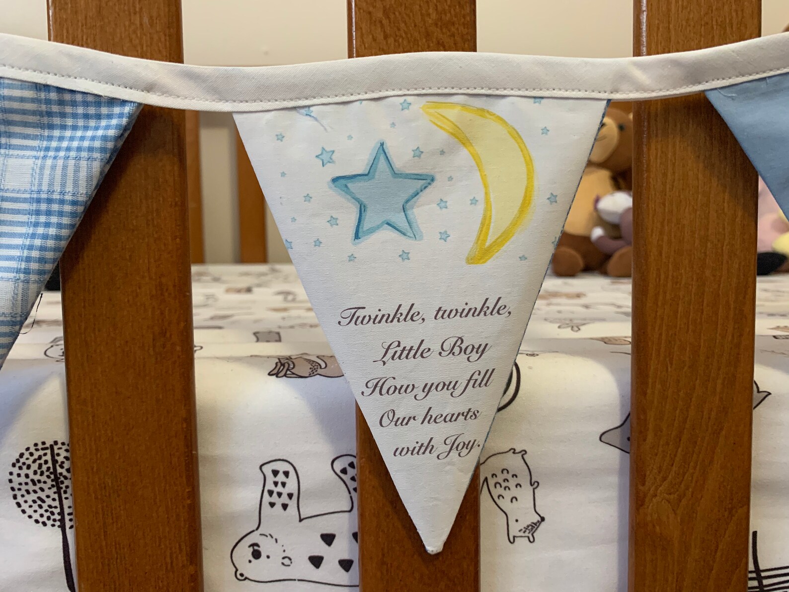 Little Boys Pastel Blue Flag Banner Baby Boy Flag Garland - Etsy