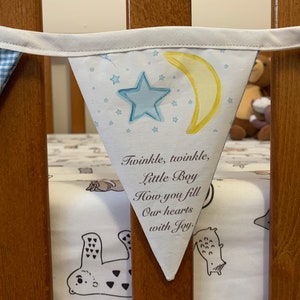 Little Boys Pastel Blue Flag Banner, Baby Boy Flag Garland, Little Boy ...