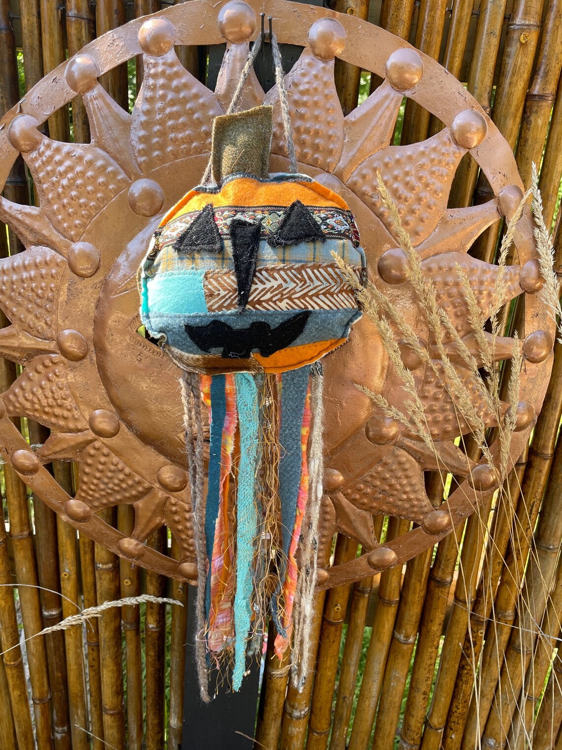 Boho Halloween Patchwork Pumpkin Wall Hanging Jack-o-lantern - Etsy