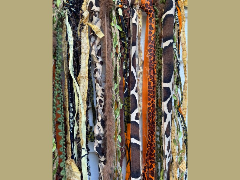 Safari Animal Print Bohemian Yarn Wall Hanging Boho Yarn Tapestry ...