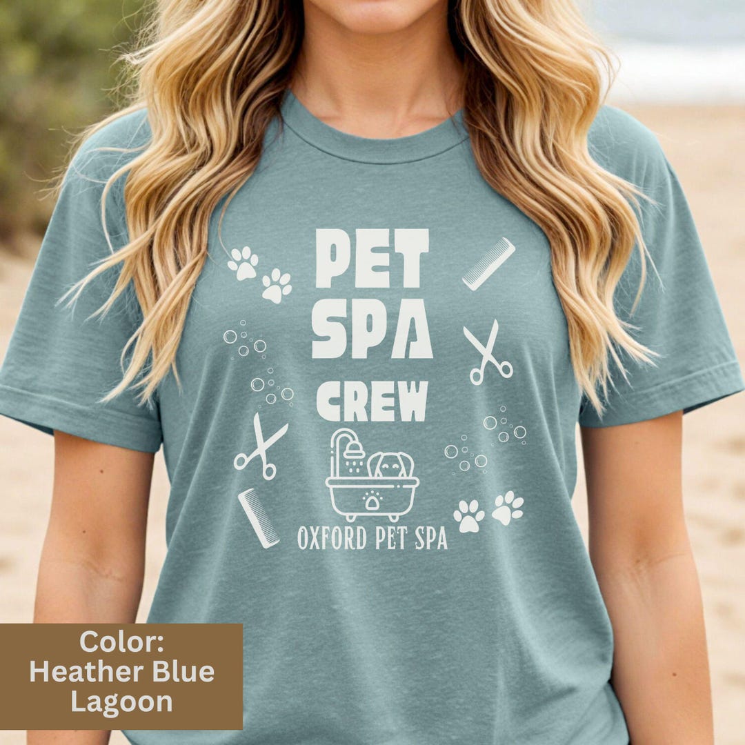 Custom Pet Spa Crew Dog Groomer T-shirt Funny Pet Spa Uniform Shirt for ...