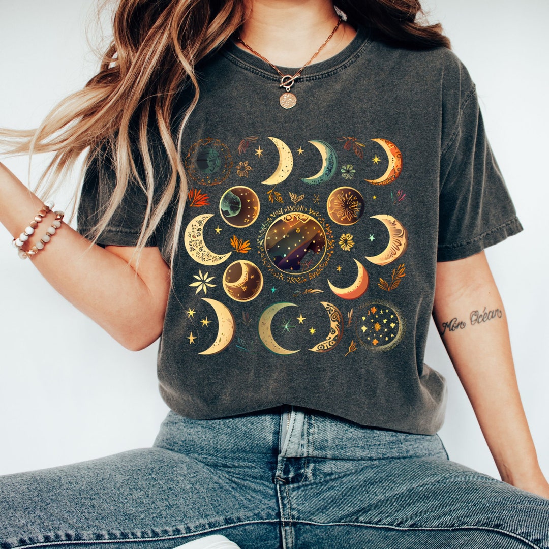 BOHO MOON T-SHIRT, Moon Bohemian Shirt, Moon Shirt, Gift for Moon Lover ...