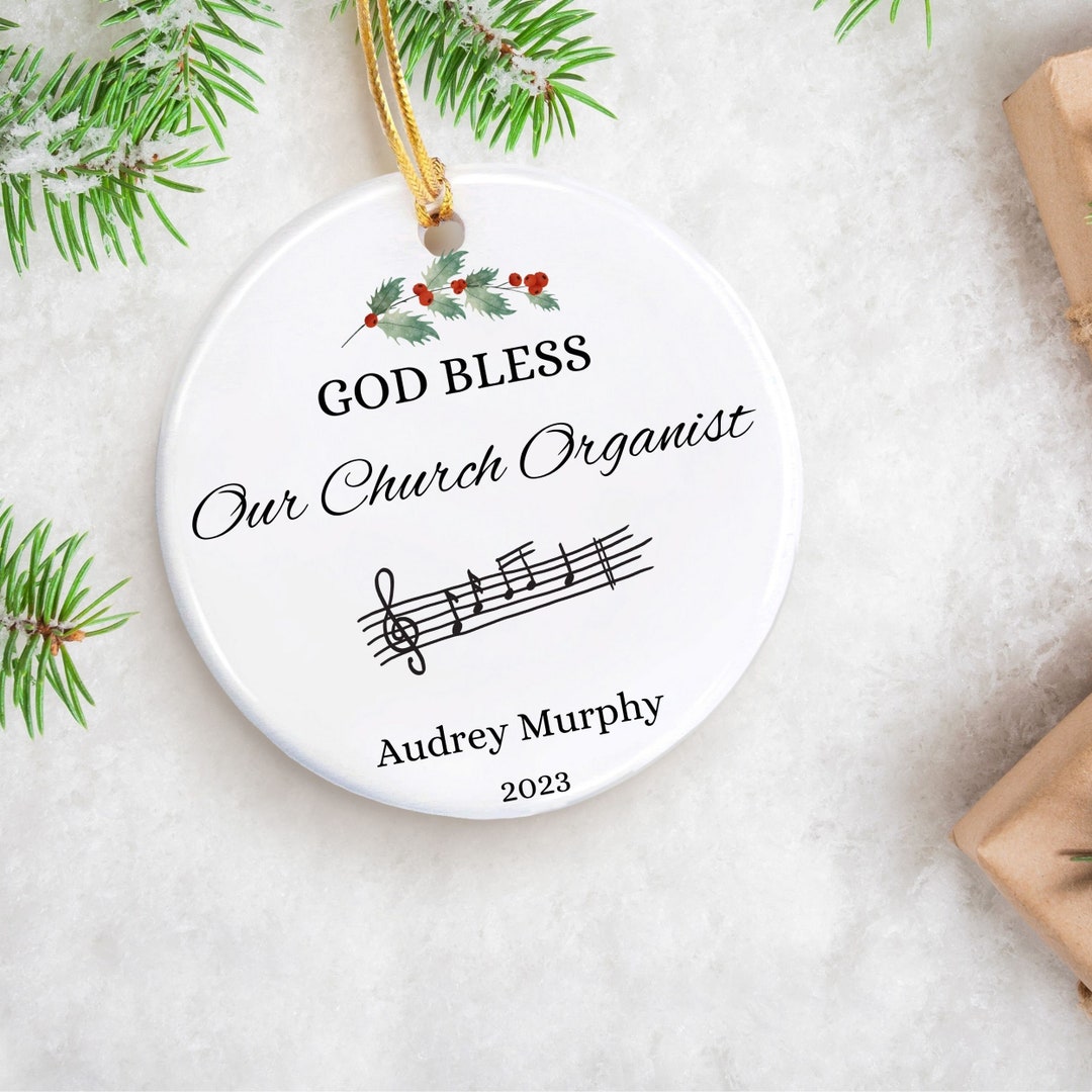 PERSONALIZED Ornament for a Church Organist, Custom Christmas Tree ...