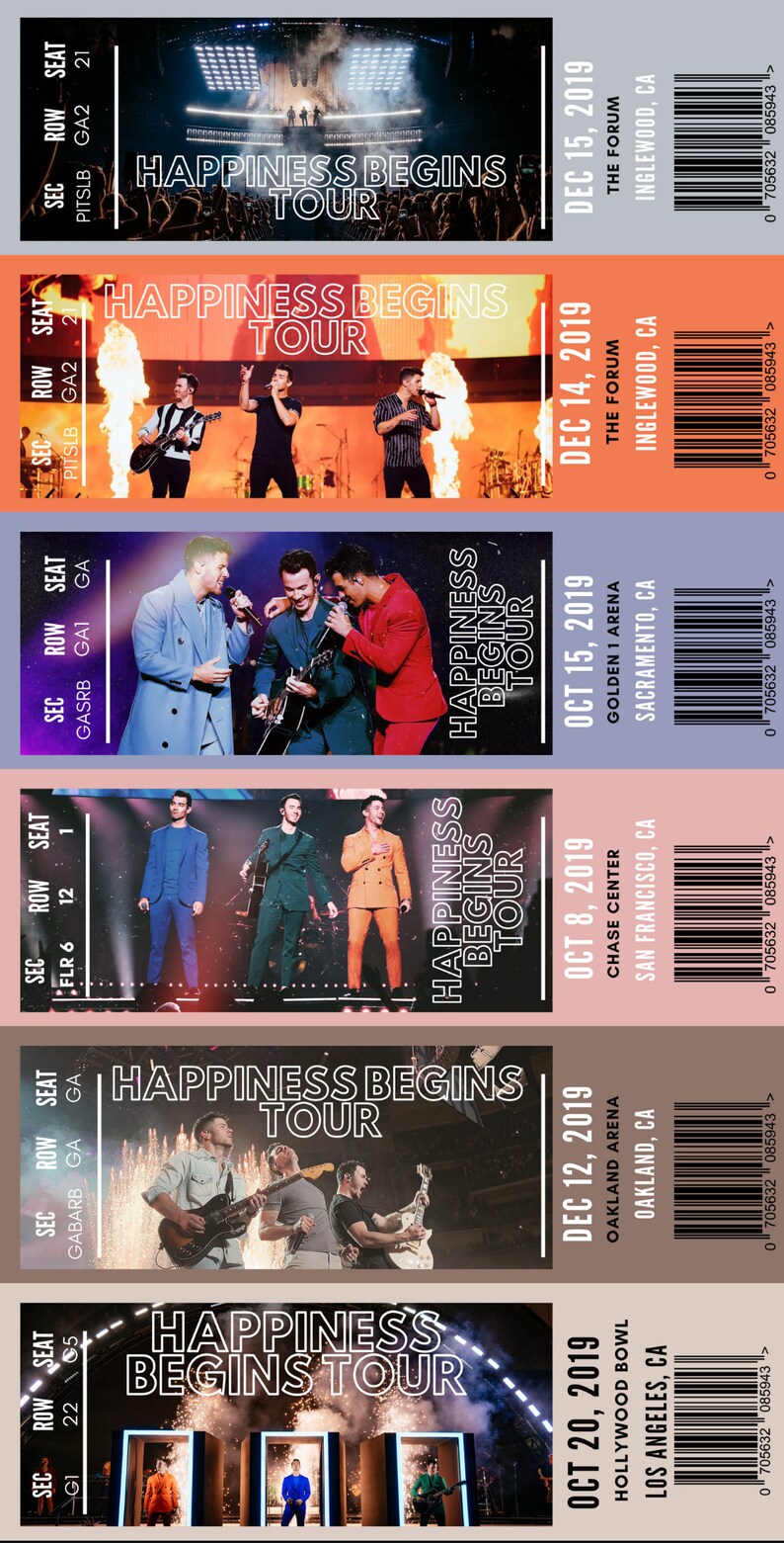 Digital Custom Concert Ticket Printable Etsy