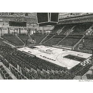 PRINT Drawing of Mccarthy Arena Gonzaga Bulldogs Basketball Spokane - Etsy