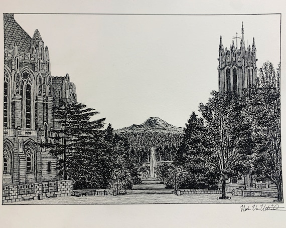 College Campus Sketch