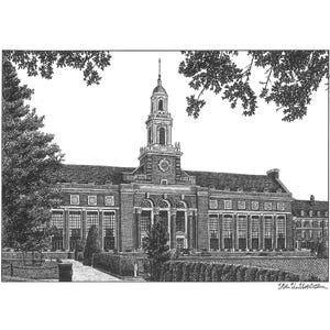 PRINT Drawing of Oklahoma State Campus Cowboys Stillwater OK - Etsy