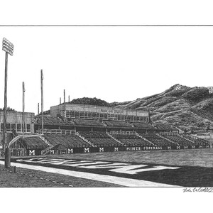 PRINT Drawing of Colorado School of Mines Marv Kay Football Stadium ...