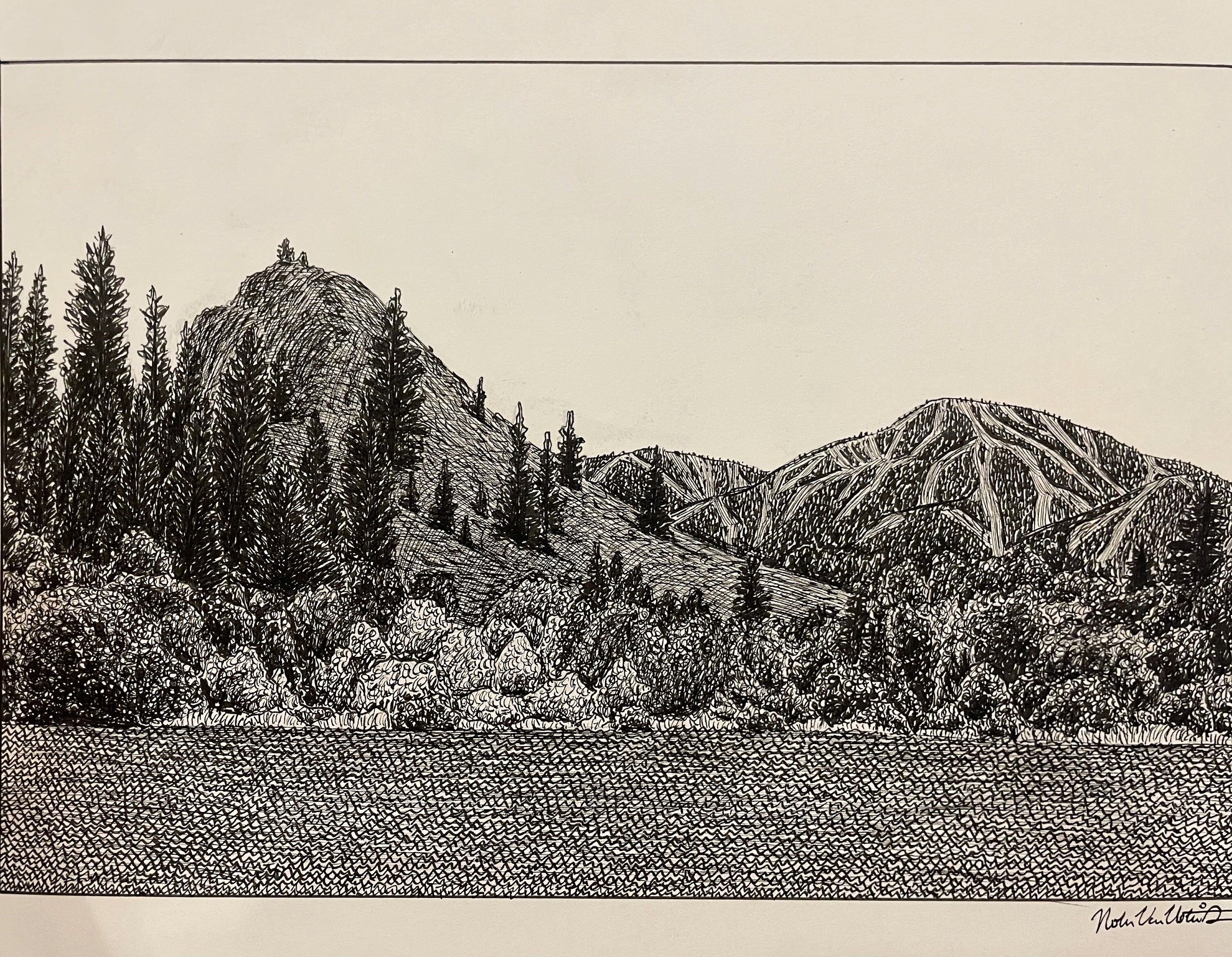 PRINT Drawing of Sun Valley Ski Resort, Hailey ID Idaho - Etsy