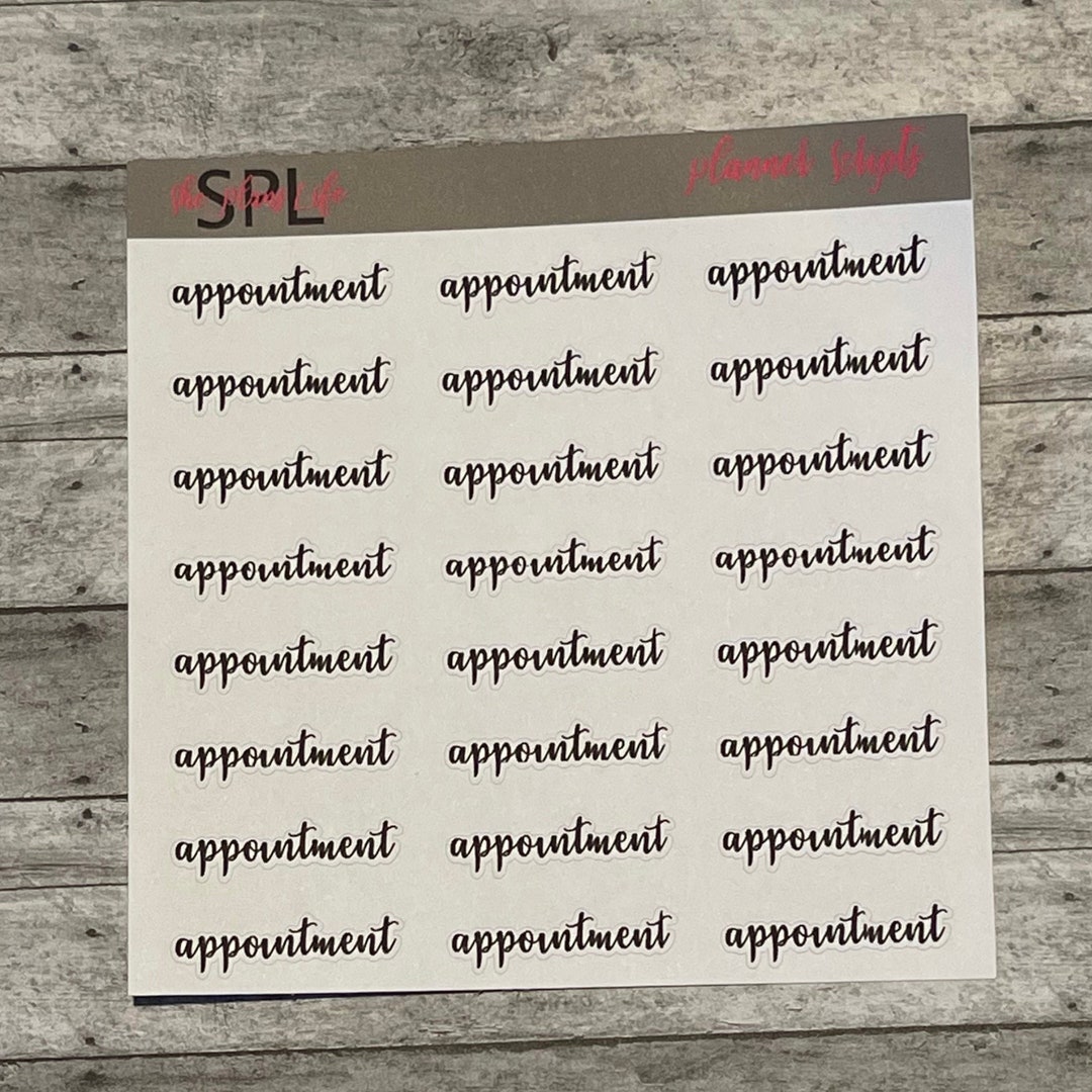 Planner Script Stickers Planner Labels Planner Words - Etsy