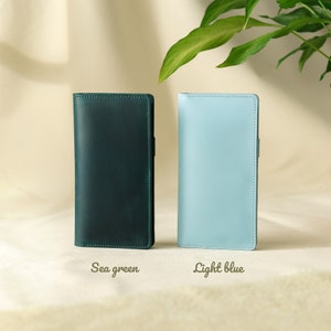 Custom Leather Checkbook Cover With Personalized Monogram Traditional ...