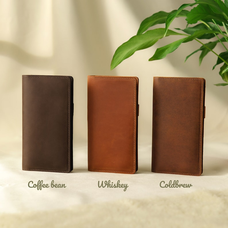 Custom Leather Checkbook Cover | Personalized Embossed Organizer - Etsy